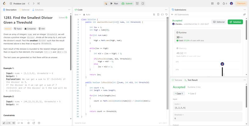 Resolved One LeetCode Problem | Cherakala Gireesh posted on the topic ... Resolved One LeetCode Problem | Cherakala Gireesh posted on the topic ...