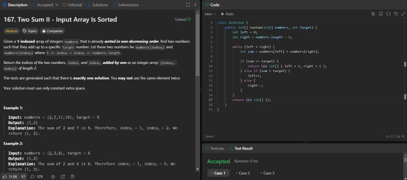Day 52 of #100DaysOfCode challenge: Two Sum II | Priyanka Mehra posted ... Day 52 of #100DaysOfCode challenge: Two Sum II | Priyanka Mehra posted ...