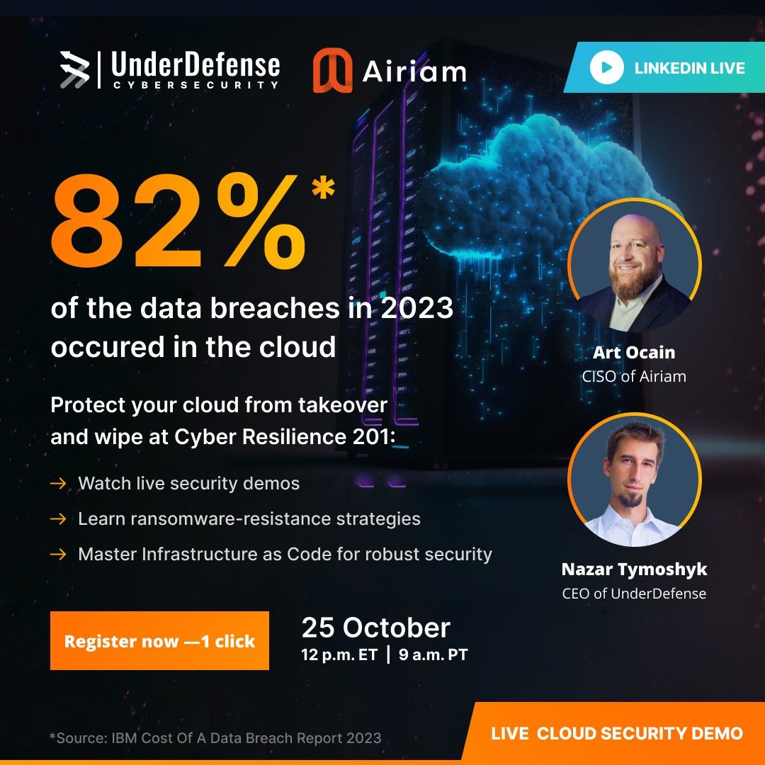 Airiam on LinkedIn: Join Art Ocain and learn how to protect your cloud ... Airiam on LinkedIn: Join Art Ocain and learn how to protect your cloud ...