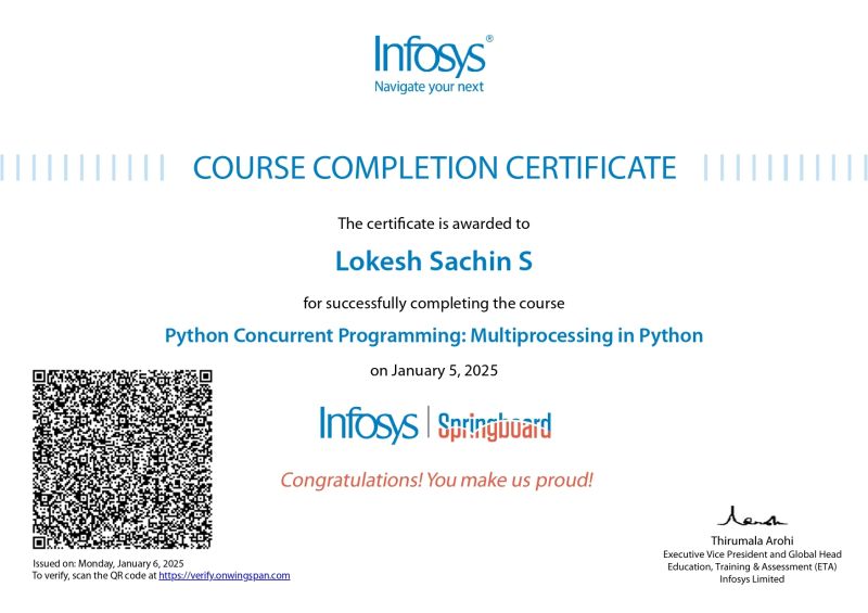 Lokesh Sachin on LinkedIn: #python #programming #infosysspringboard # ... Lokesh Sachin on LinkedIn: #python #programming #infosysspringboard # ...
