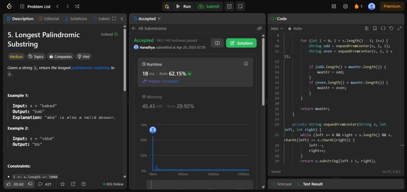 #100daysofcode #100daysofcode #leetcode #java #palindromes… | Aaradhya #100daysofcode #100daysofcode #leetcode #java #palindromes… | Aaradhya