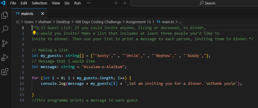 Day 13 of 100 Days of Coding Challenge: TypeScript | Bariqa Anwar ... Day 13 of 100 Days of Coding Challenge: TypeScript | Bariqa Anwar ...