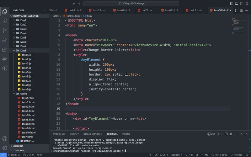 Day 8 and Day 9 of JavaScript Challenge | Shubham Rai posted on the ... Day 8 and Day 9 of JavaScript Challenge | Shubham Rai posted on the ...