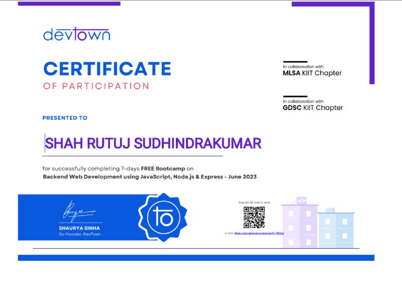 Rutuj Shah on LinkedIn: #devtown #javascript #nodejs #expressjs # ... Rutuj Shah on LinkedIn: #devtown #javascript #nodejs #expressjs # ...