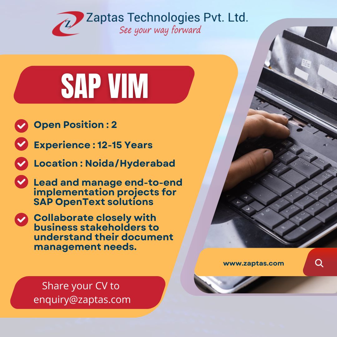 Zaptas Technologies Pvt Ltd on LinkedIn: #hiring #immediatejoiners # ... Zaptas Technologies Pvt Ltd on LinkedIn: #hiring #immediatejoiners # ...