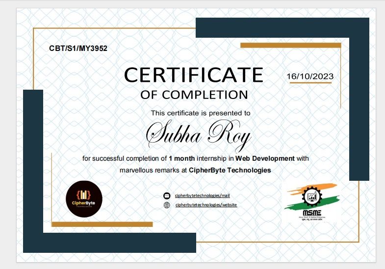 Subha Roy on LinkedIn: #connections #cipherbytetechnology # ... Subha Roy on LinkedIn: #connections #cipherbytetechnology # ...