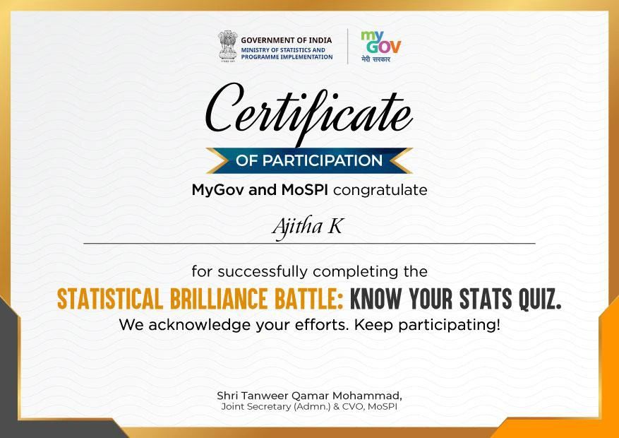 Ajitha K on LinkedIn: #statistics #quiz #learning #governmentinitiative ... Ajitha K on LinkedIn: #statistics #quiz #learning #governmentinitiative ...