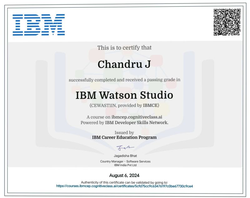 Excited to share my latest achievement! | Chandru Jaiganesh Excited to share my latest achievement! | Chandru Jaiganesh