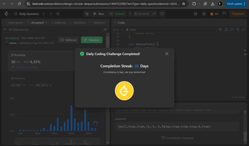 Mohd abdul Naveed on LinkedIn: LeetCode : 641. Design Circular Deque ... Mohd abdul Naveed on LinkedIn: LeetCode : 641. Design Circular Deque ...
