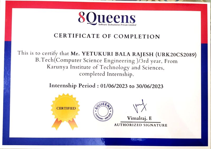 Bala Rajesh Yetukuri on LinkedIn: #webdevelopment #internshipcompletion ... Bala Rajesh Yetukuri on LinkedIn: #webdevelopment #internshipcompletion ...