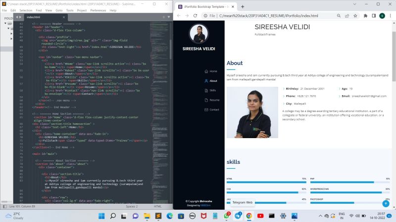 Sireesha Velidi on LinkedIn: #digitalresume #html #css #bootstrap # ... Sireesha Velidi on LinkedIn: #digitalresume #html #css #bootstrap # ...