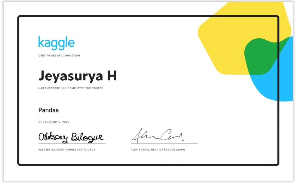 H Jeya Surya on LinkedIn: #datascience #pandas #kaggle #python # ... H Jeya Surya on LinkedIn: #datascience #pandas #kaggle #python # ...