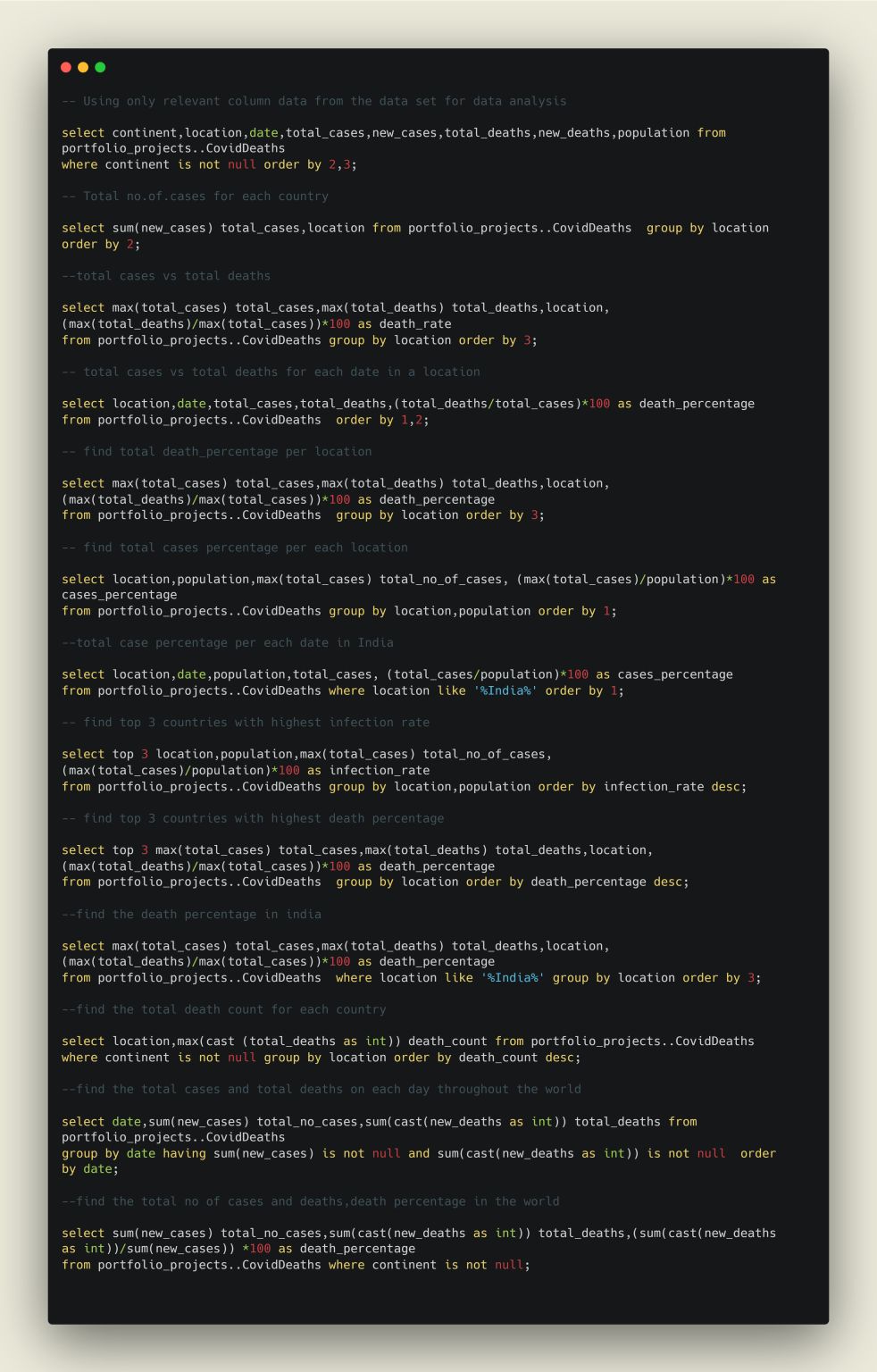 Yadicharla Mahesh on LinkedIn: #dataanalysis #data #sql #project # ... Yadicharla Mahesh on LinkedIn: #dataanalysis #data #sql #project # ...