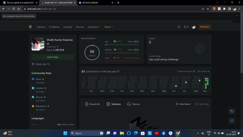 #leetcode #100daysofcodechallenge #dsa | Shubh kumar kesarwani #leetcode #100daysofcodechallenge #dsa | Shubh kumar kesarwani