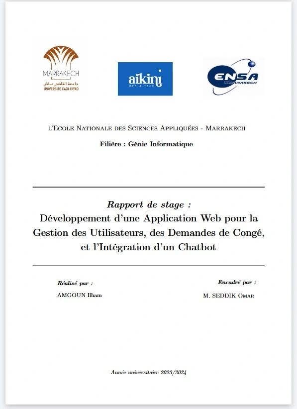 Ilhame Amgoun on LinkedIn: #internship #aikini #webdevelopment #chatbot ... Ilhame Amgoun on LinkedIn: #internship #aikini #webdevelopment #chatbot ...