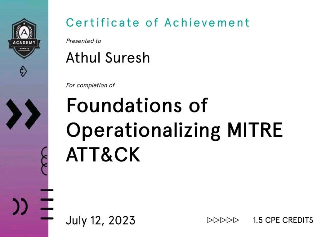ATHUL SURESH on LinkedIn: #mitreattack ATHUL SURESH on LinkedIn: #mitreattack