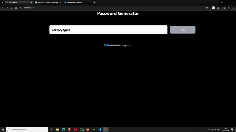 Built a password generator with React and Tailwind CSS | Hritik Mittal ... Built a password generator with React and Tailwind CSS | Hritik Mittal ...