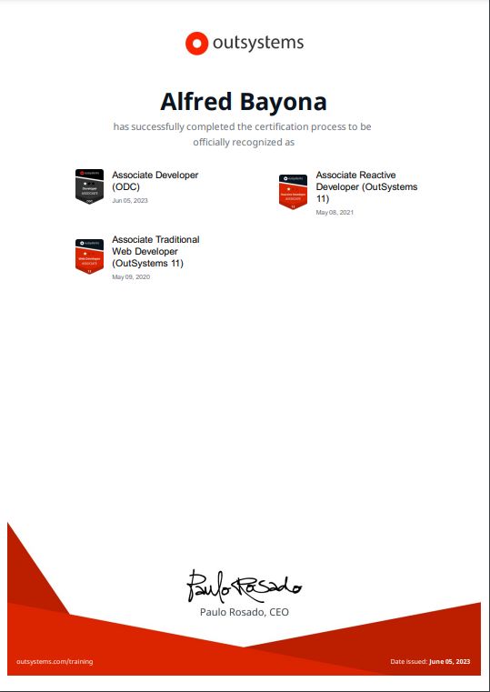 Alfred Dominique Bayona on LinkedIn: Proud Certified ODC Associate ... Alfred Dominique Bayona on LinkedIn: Proud Certified ODC Associate ...