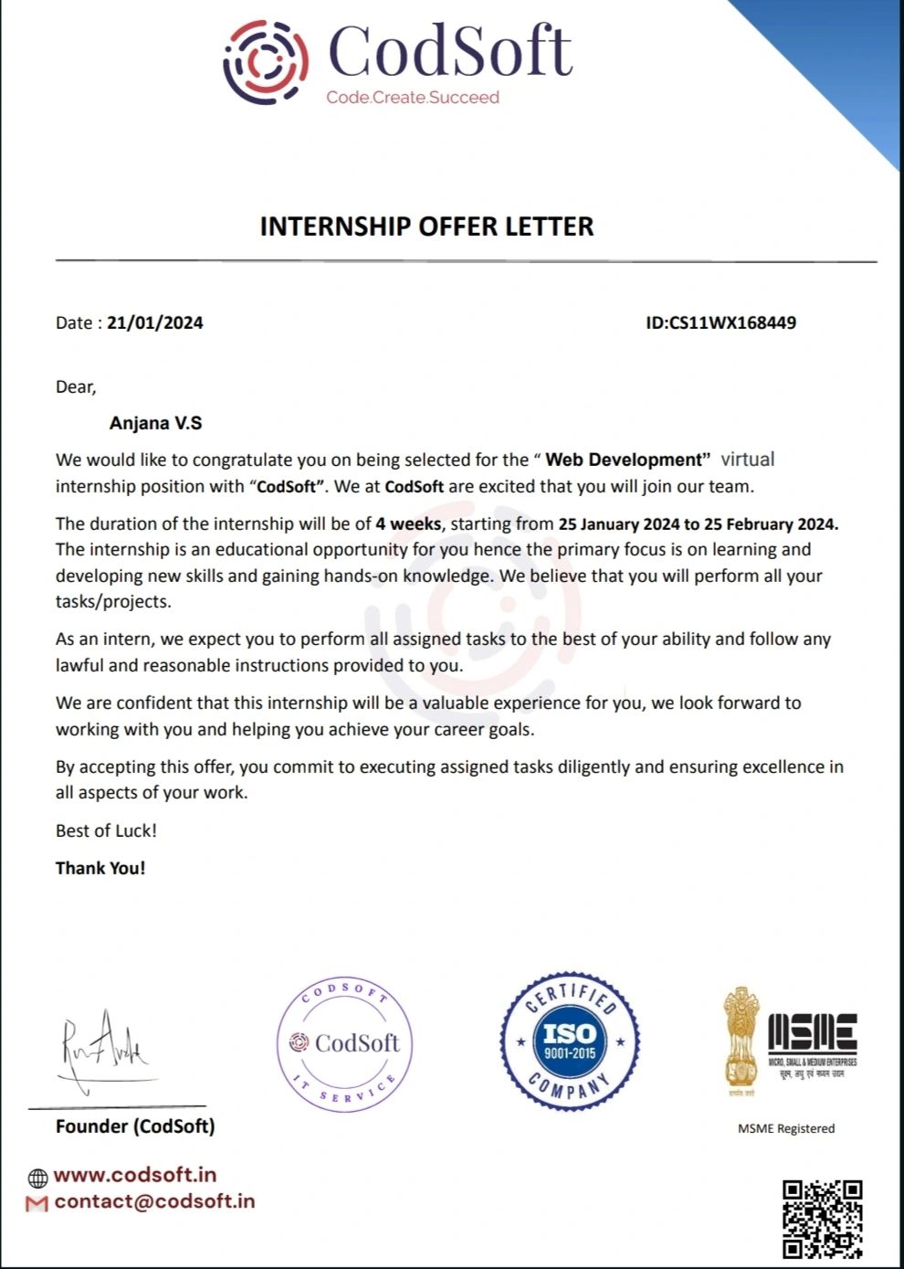 #webdevelopment #internship #codsoft #codingjourney | Anjana V S #webdevelopment #internship #codsoft #codingjourney | Anjana V S