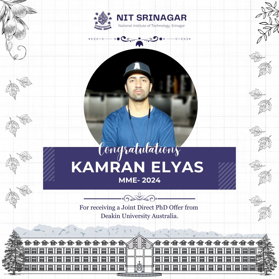National Institute of Technology Srinagar on LinkedIn: Congratulations ... National Institute of Technology Srinagar on LinkedIn: Congratulations ...