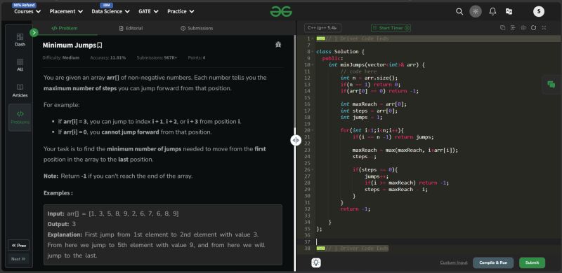 #gfg160 #greedyalgorithm #jumpgame #arraytraversal #codingchallenge # ... #gfg160 #greedyalgorithm #jumpgame #arraytraversal #codingchallenge # ...