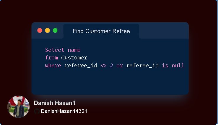 Danish Hasan on LinkedIn: #sql #leetcode #query #sqlquery #learnsql # ... Danish Hasan on LinkedIn: #sql #leetcode #query #sqlquery #learnsql # ...