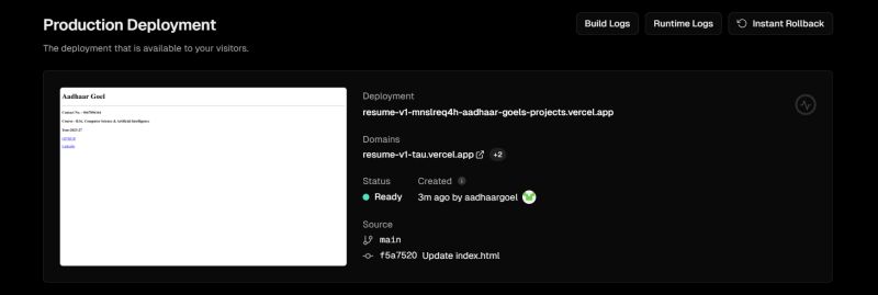 Aadhaar Goel on LinkedIn: #websitelaunch #vercel #webdevelopment # ... Aadhaar Goel on LinkedIn: #websitelaunch #vercel #webdevelopment # ...