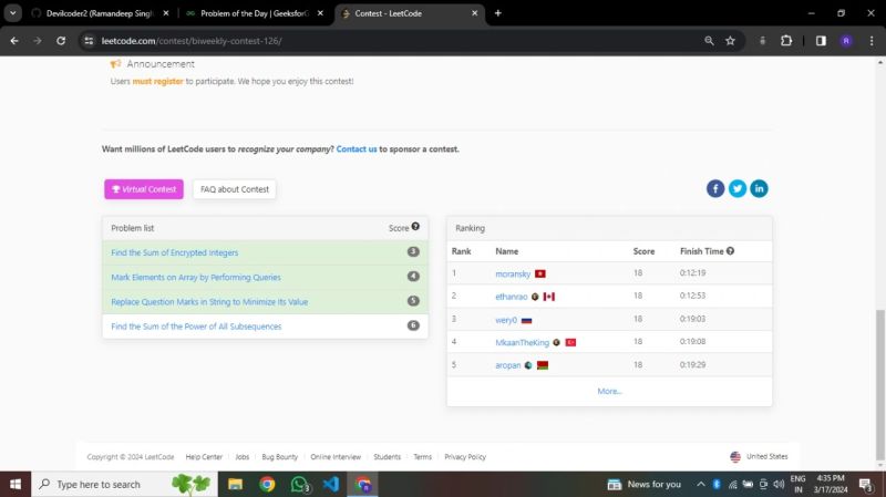 RAMANDEEP SINGH on LinkedIn: #leetcode #codingchallenge #continuouslearning RAMANDEEP SINGH on LinkedIn: #leetcode #codingchallenge #continuouslearning