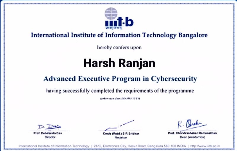 Harsh Ranjan on LinkedIn: #cybersecurity #infosec Harsh Ranjan on LinkedIn: #cybersecurity #infosec