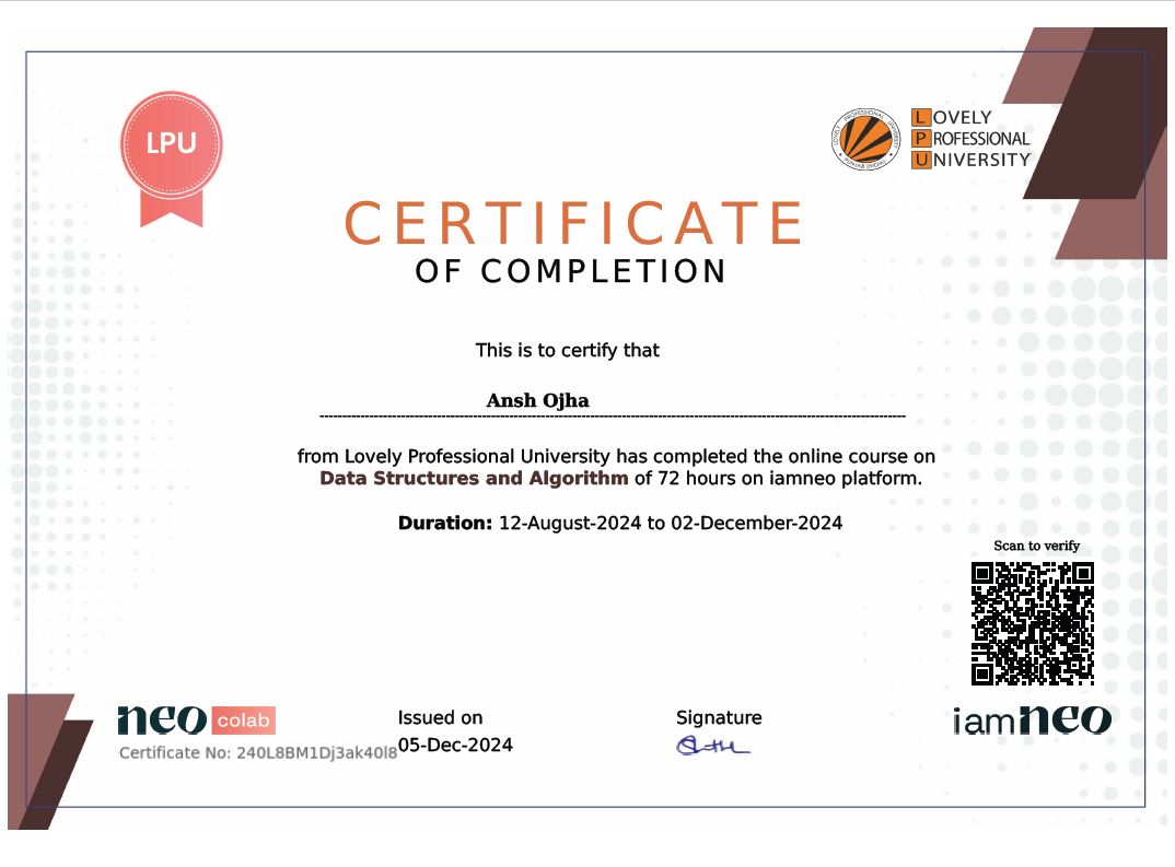 Ansh Ojha on LinkedIn: #datastructures #algorithms #coding # ... Ansh Ojha on LinkedIn: #datastructures #algorithms #coding # ...