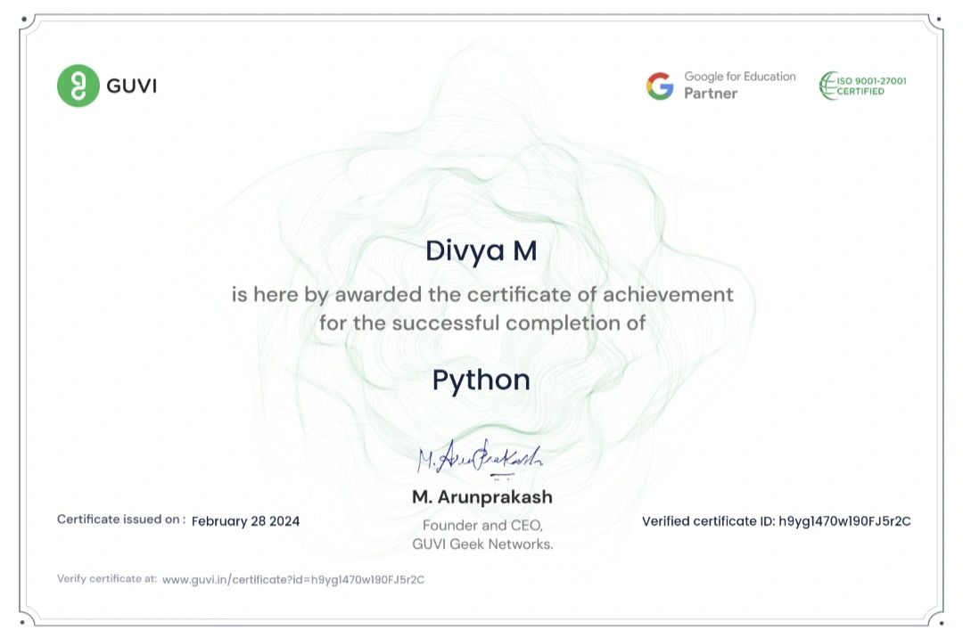 Divya M on LinkedIn: #python #programming #guvi #techskills #coding # ... Divya M on LinkedIn: #python #programming #guvi #techskills #coding # ...