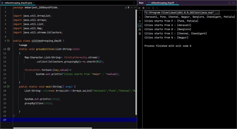 Java program grouping by StreamAPI on #100daysofcodechallenge ... Java program grouping by StreamAPI on #100daysofcodechallenge ...