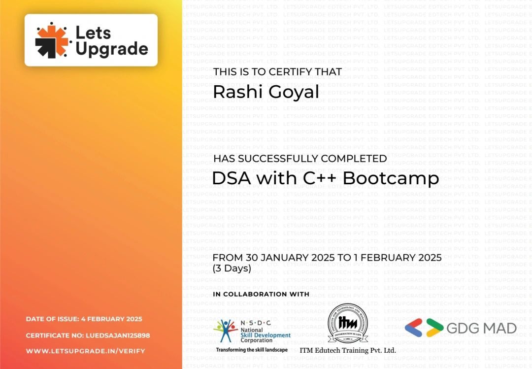 Rashi Goyal on LinkedIn: #dsa #cpp #coding #problem #techjourney Rashi Goyal on LinkedIn: #dsa #cpp #coding #problem #techjourney