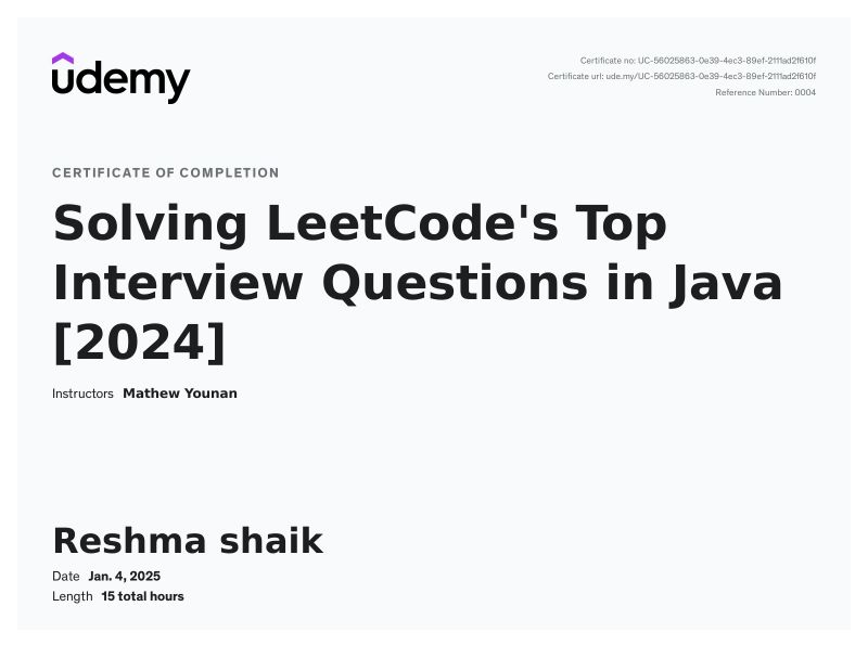 Reshma Shaik on LinkedIn: #java #dsa #leetcode #codinginterviews # ... Reshma Shaik on LinkedIn: #java #dsa #leetcode #codinginterviews # ...