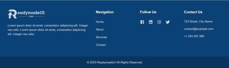 Built Footer Using Tailwind CSS find here: https://lnkd.in/gRyrfR8y ... Built Footer Using Tailwind CSS find here: https://lnkd.in/gRyrfR8y ...