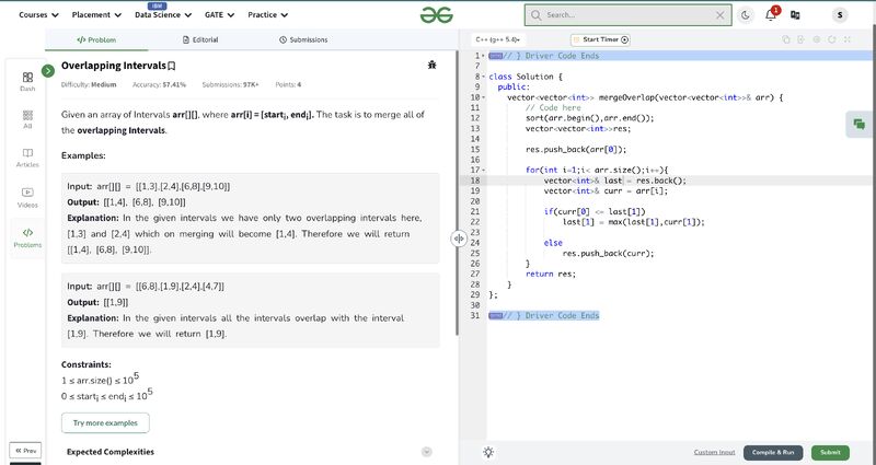 #gfg160 #greedyalgorithm #sorting #intervals #mergingintervals #dsa # ... #gfg160 #greedyalgorithm #sorting #intervals #mergingintervals #dsa # ...