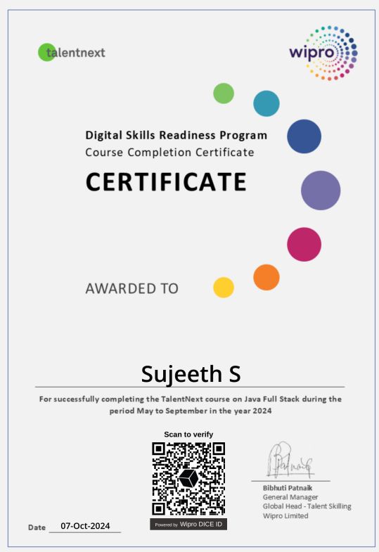 Sujeeth Shanmugam on LinkedIn: #javafullstack #digitalskills # ... Sujeeth Shanmugam on LinkedIn: #javafullstack #digitalskills # ...