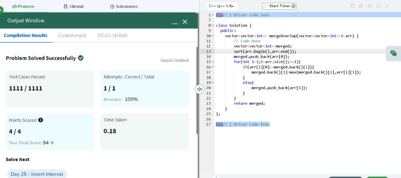 #mergeintervals #greedyalgorithm #cplusplus #dsa #160daysofcode ... #mergeintervals #greedyalgorithm #cplusplus #dsa #160daysofcode ...