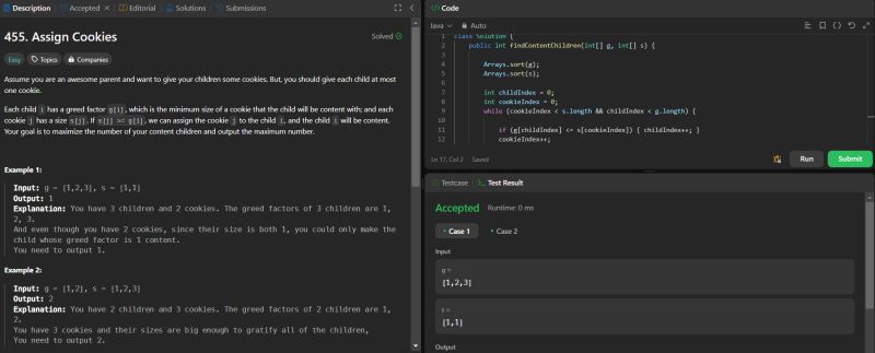Day 90 of 100 Days DSA Challenge: Assign Cookies | Abhijeet Singh ... Day 90 of 100 Days DSA Challenge: Assign Cookies | Abhijeet Singh ...