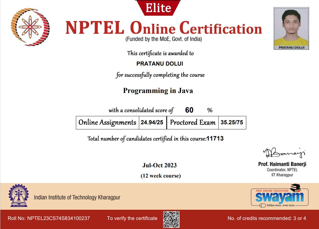 Pratanu Dolui on LinkedIn: #programming #java #iitkharagpur # ... Pratanu Dolui on LinkedIn: #programming #java #iitkharagpur # ...