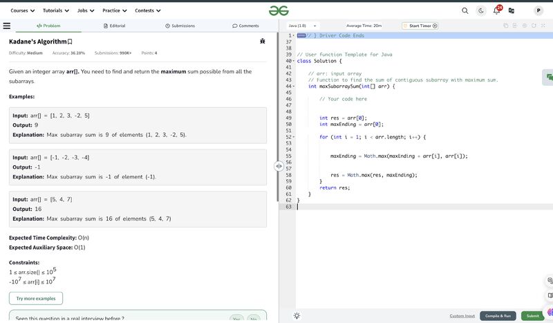 Pradip Giri on LinkedIn: #90daysofdsa #leetcode #kadanealgorithm # ... Pradip Giri on LinkedIn: #90daysofdsa #leetcode #kadanealgorithm # ...