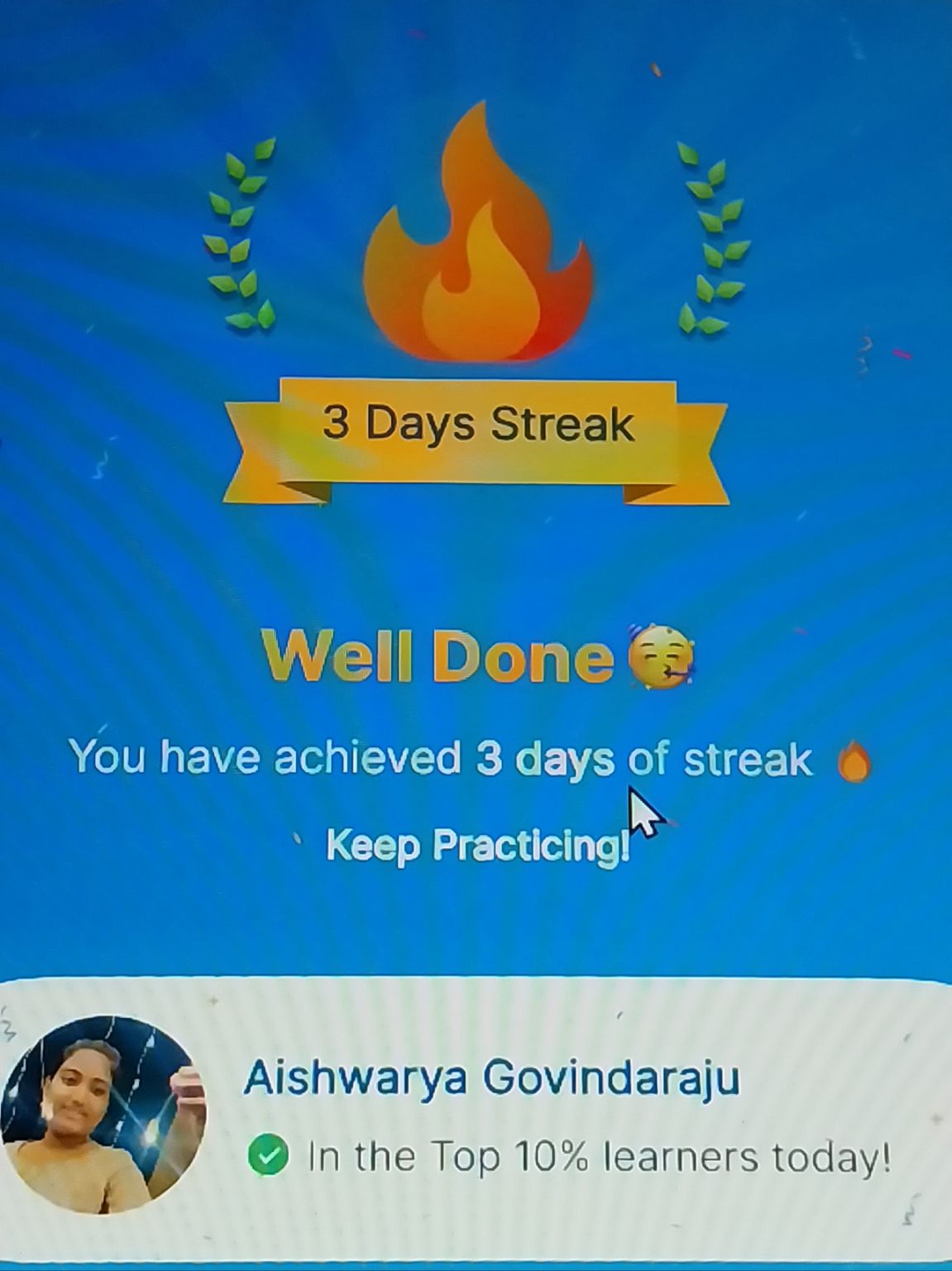 Aishwarya G on LinkedIn: #nxtwave #codingpractice Aishwarya G on LinkedIn: #nxtwave #codingpractice