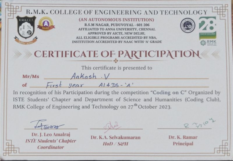 AAKASH .V on LinkedIn: AAKASH .V on LinkedIn: