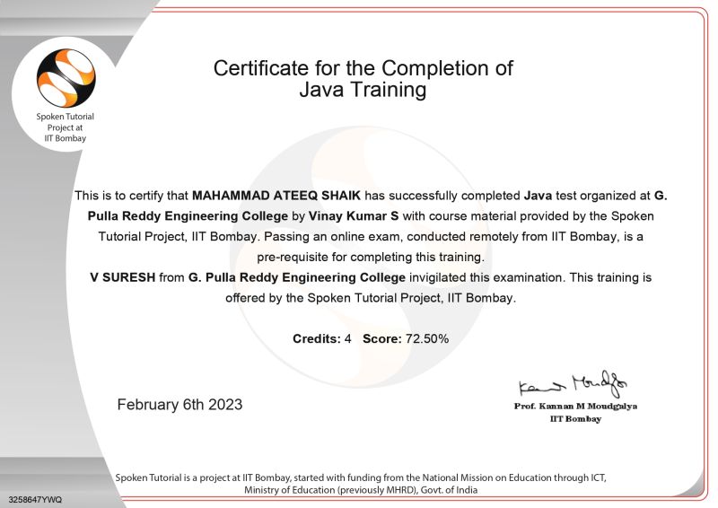 SHAIK MAHAMMAD ATEEQ on LinkedIn: #java #certification #programming # ... SHAIK MAHAMMAD ATEEQ on LinkedIn: #java #certification #programming # ...