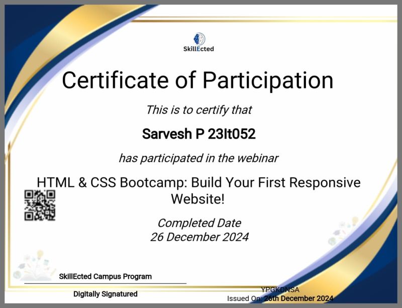 🌟Excited to share that I successfully participated in the HTML & CSS ... 🌟Excited to share that I successfully participated in the HTML & CSS ...