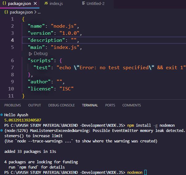 Ayush Sonkar on LinkedIn: #nodejs #backenddevelopment #nodemon # ... Ayush Sonkar on LinkedIn: #nodejs #backenddevelopment #nodemon # ...
