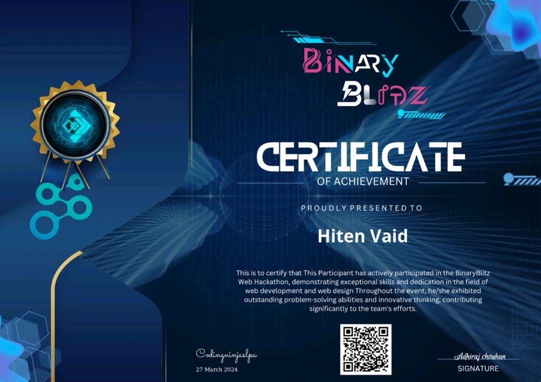 #html #css3 #javascript #hackathon #codingjourney | Hiten Vaid #html #css3 #javascript #hackathon #codingjourney | Hiten Vaid