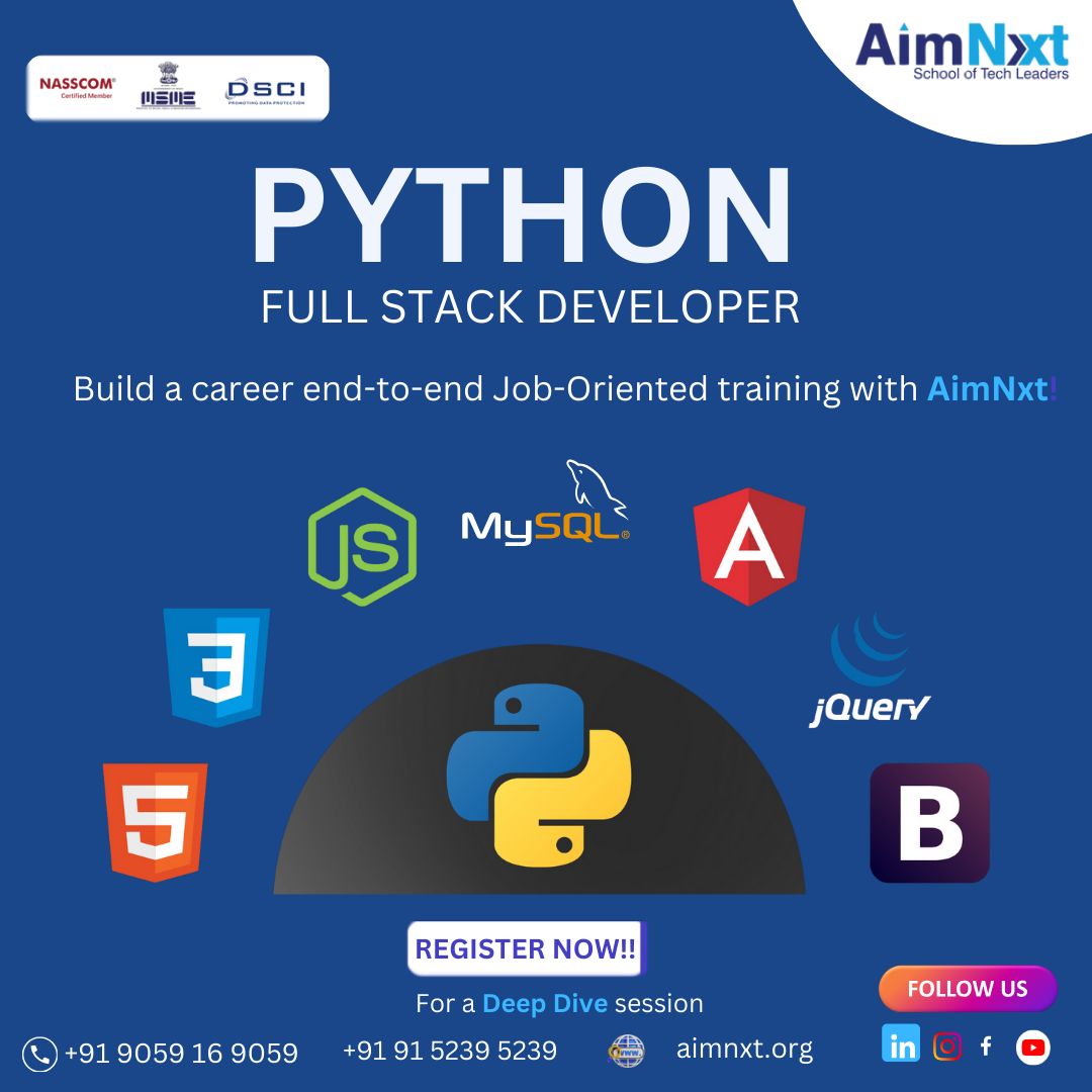 Learn Python Full Stack Development with AimNxt | AimNxt EdTech posted ... Learn Python Full Stack Development with AimNxt | AimNxt EdTech posted ...