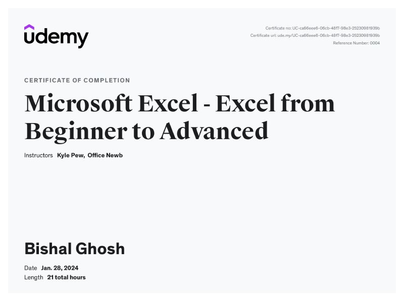 BISHAL GHOSH on LinkedIn: #udemy #learning #analytics BISHAL GHOSH on LinkedIn: #udemy #learning #analytics