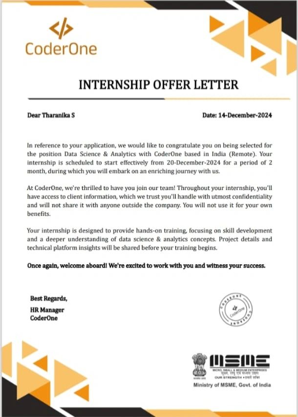 Tharanika Shanmugam on LinkedIn: #internship #coderone Tharanika Shanmugam on LinkedIn: #internship #coderone